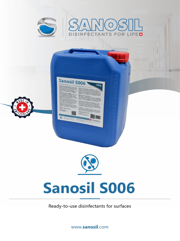Brochure Sanosil S006 | PDF | Disinfectant | Hydrogen Peroxide