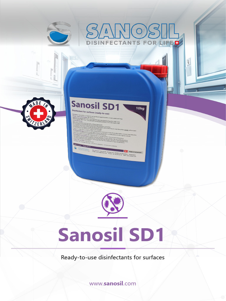 Brochure Sanosil SD1 | PDF | Disinfectant | Hydrogen Peroxide
