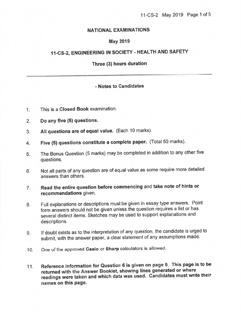 11-CS-2 Sample Exam 2019 | PDF