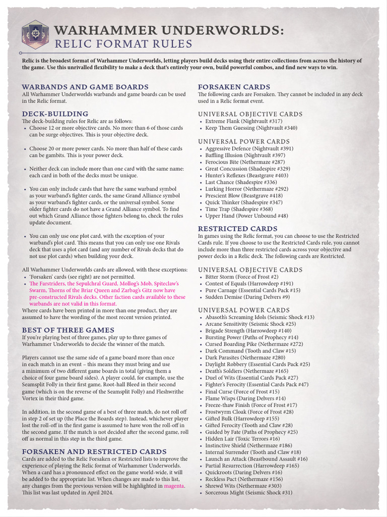 Whu Relic Format Rules - Eng W0s9kdsdlu | PDF