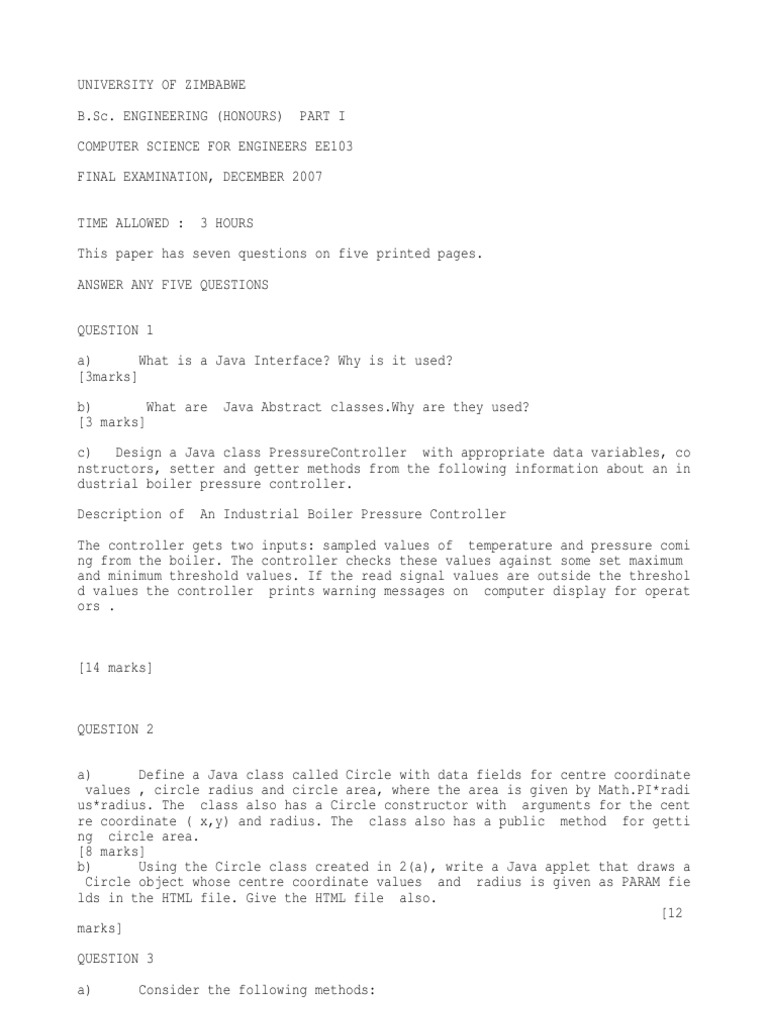 Java Exam Method Computer Programming Class Computer Programming Free 30 Day Trial