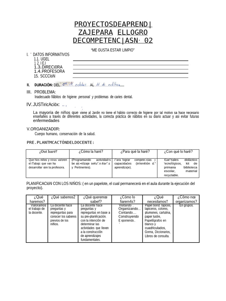 Proyecto de Aprendizaje | PDF