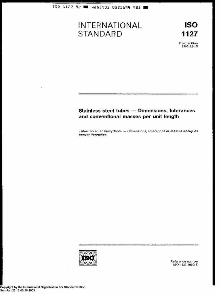 Iso 1127 1992 | PDF