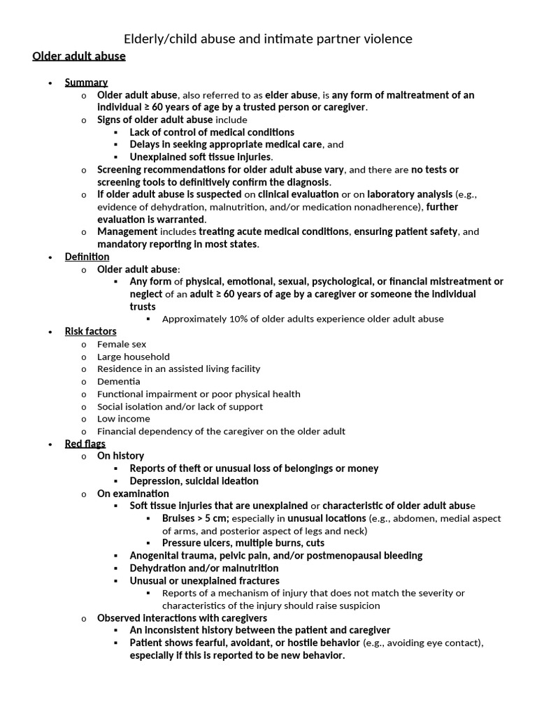 Understanding Elder and Child Abuse Risks | PDF | Child Abuse | Child ...