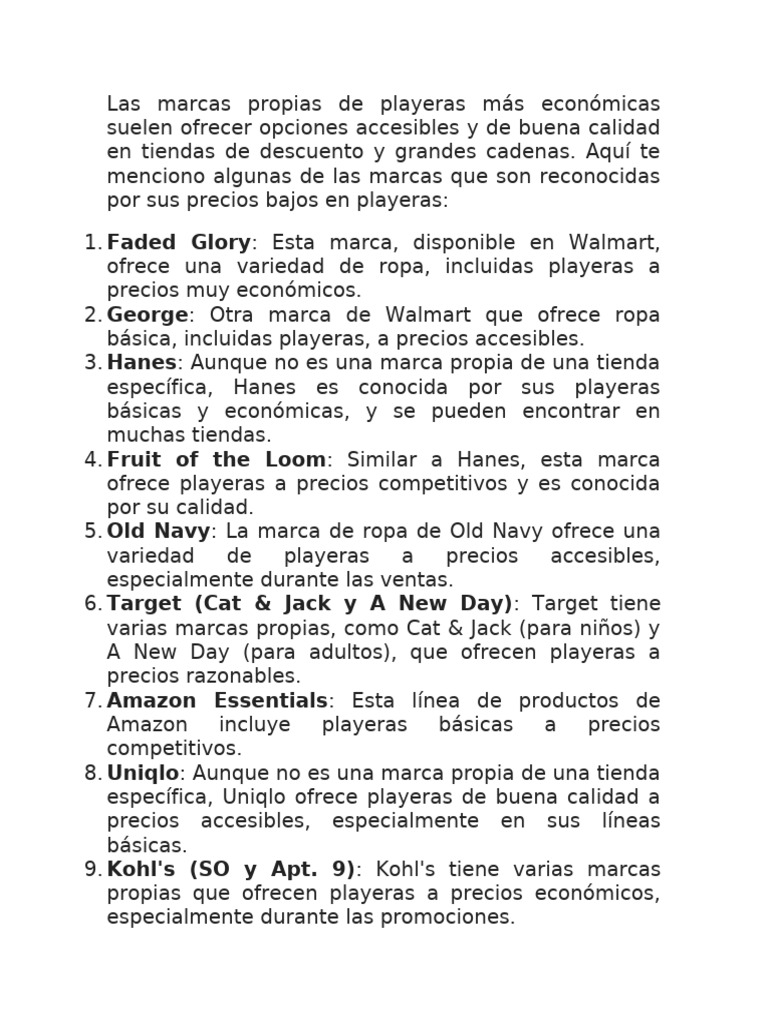 Las Marcas Propias | PDF | Walmart