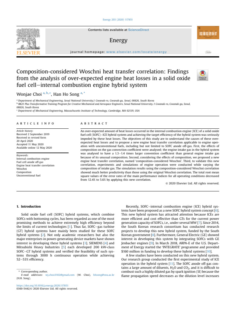 1 s20 S0360544220309580 Main | PDF | Engines | Solid Oxide Fuel Cell