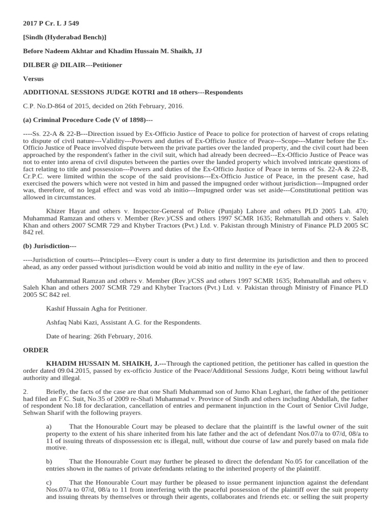 Void Ab Initio 1 | PDF | Justice Of The Peace | Lawsuit