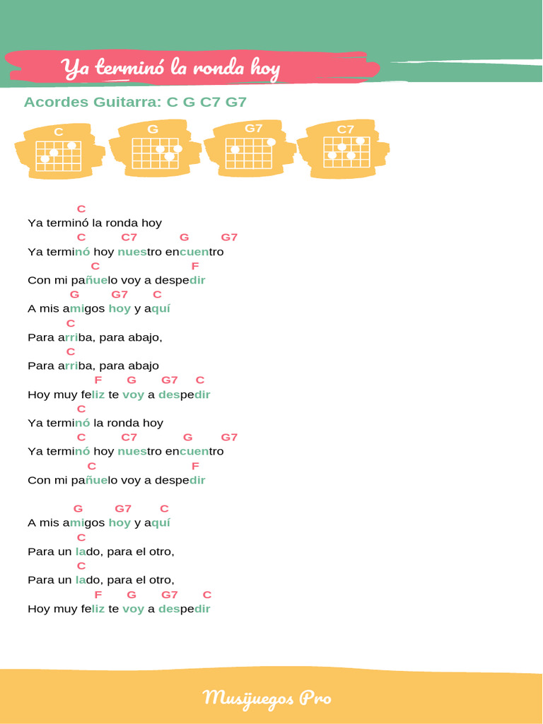 Ya Terminó La Ronda Hoy LETRA Y ACORDES | PDF