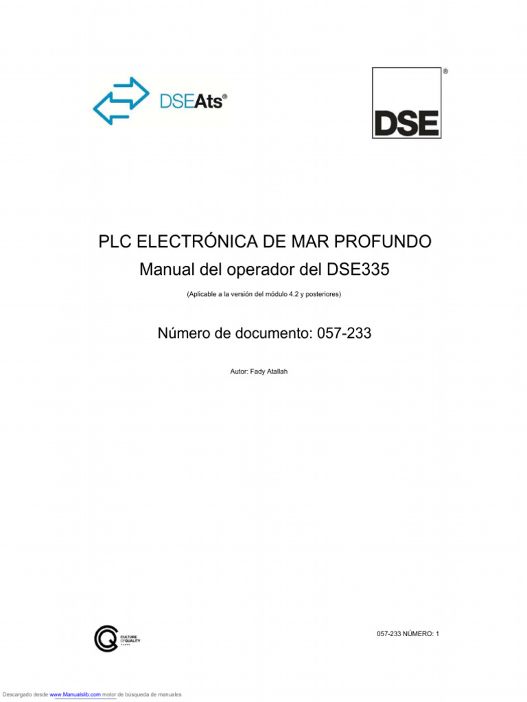 Manual Operacion Panel Trasnferencia DSE 335 en Español | PDF | Ingenieria Eléctrica | Conector ...
