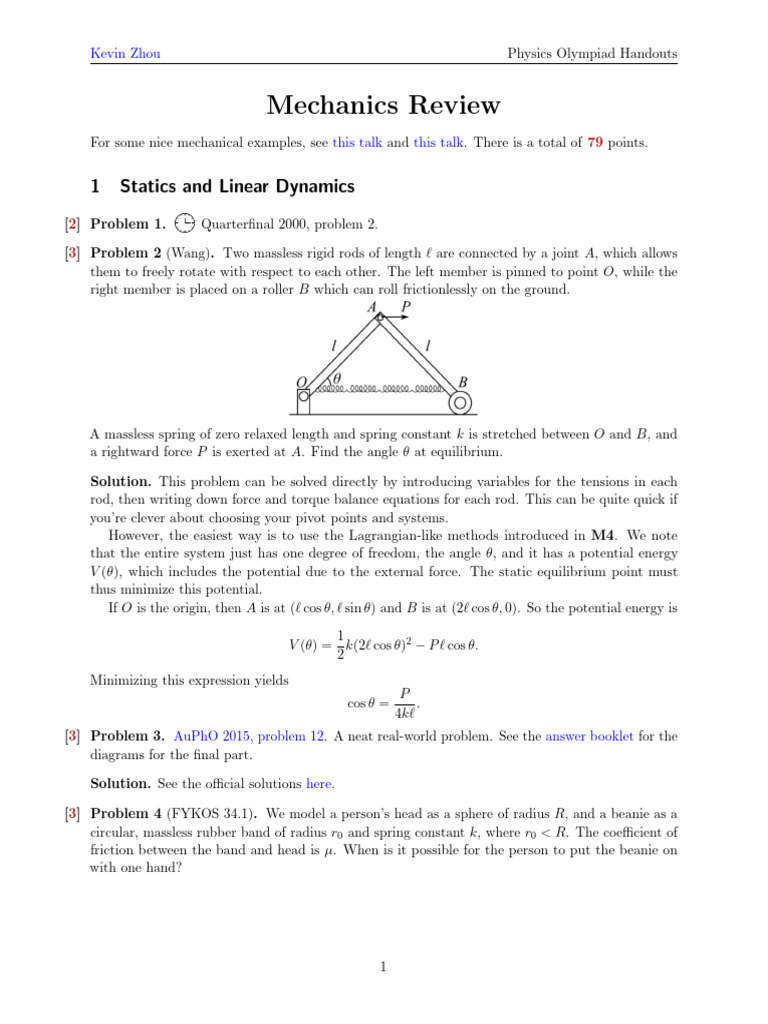 MRev Sol | PDF | Force | Rotation