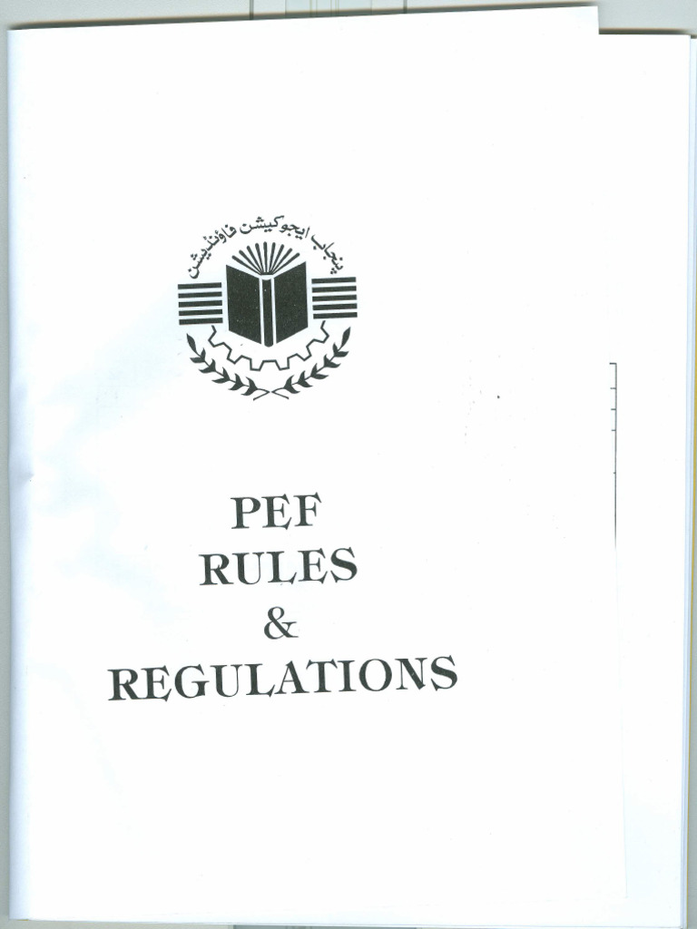 PEF Rule Book | PDF