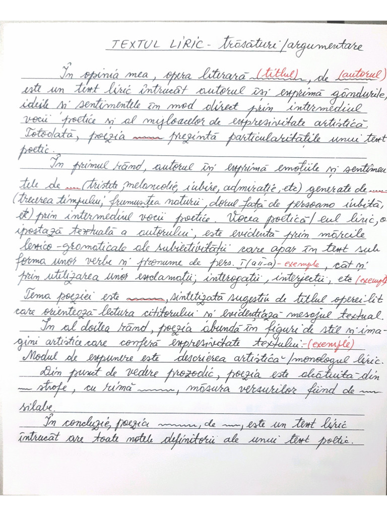 Modele Compuneri EN 2022-2023 | PDF