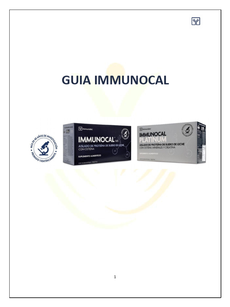 Guia Immunocal para El Evento de GSH y Covid-19 | PDF | Glutatión | Leche