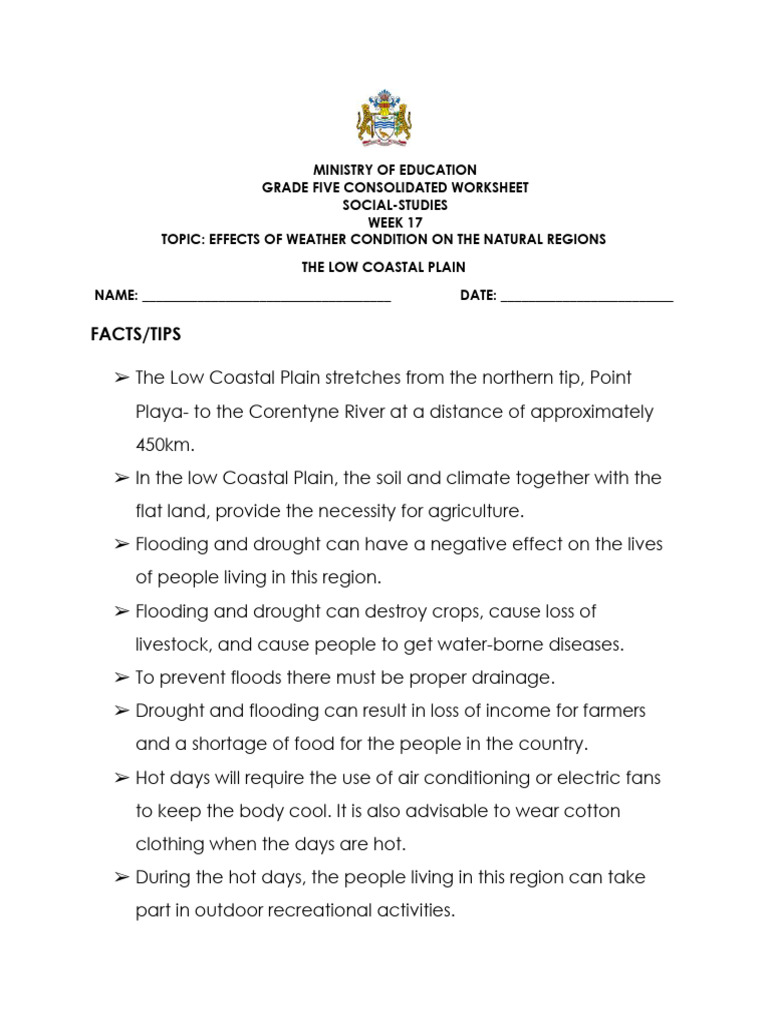 Grade 5 Social Studies Week 17 - 2022 - Consolidated Worksheet | PDF ...