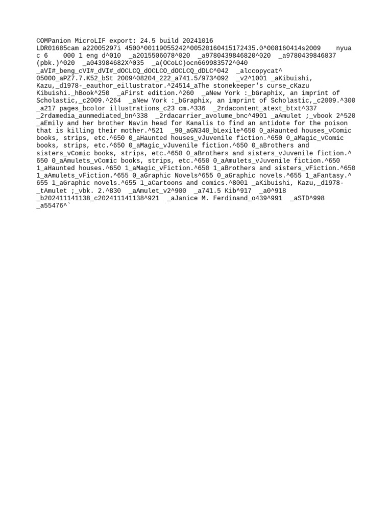 Stonekeeper's Curse - MARC | PDF