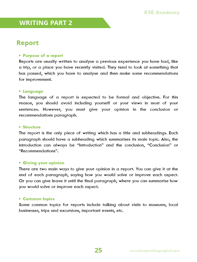 Report writing guide | PDF | Cognition