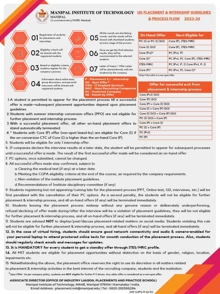 Placement Guidelines - BTech 2023-24 | PDF Placement Guidelines - BTech 2023-24 | PDF
