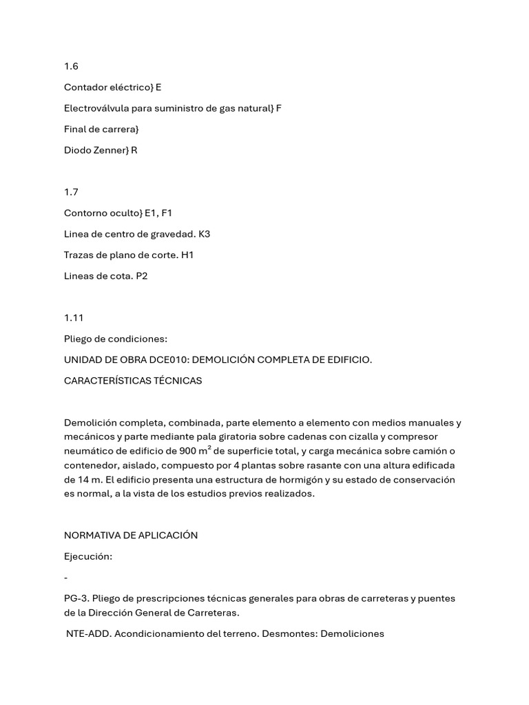 Ejercicios y Esquema T1 | PDF | Demolición