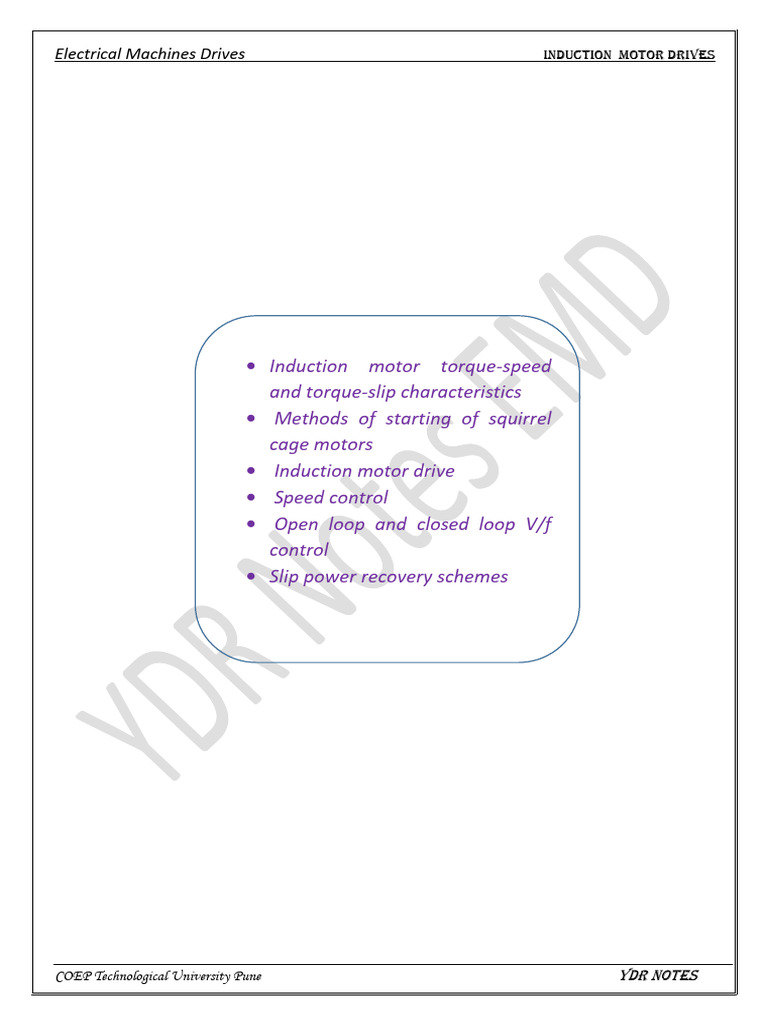 Unit 4 Induction Motor Drives | PDF | Electric Motor | Electromagnetic ...