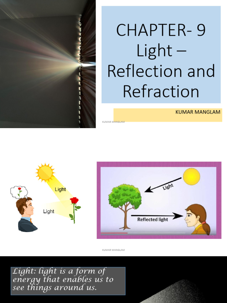 CHAPTER - 9 Light 1 | PDF | Mirror | Reflection (Physics)
