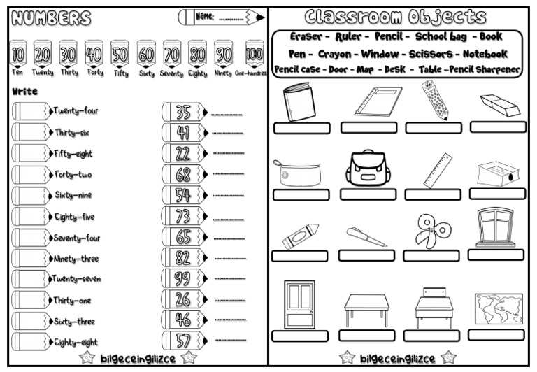 Numbers 1-100 BW | PDF | Games & Activities