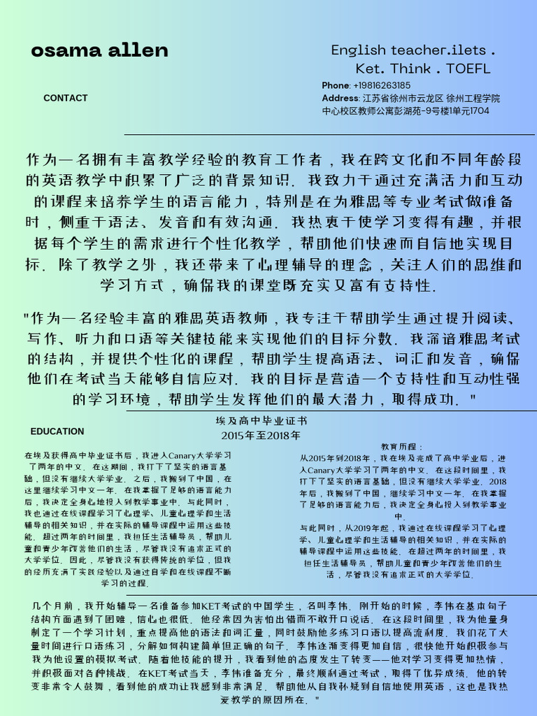 Osama - Work Visa | PDF