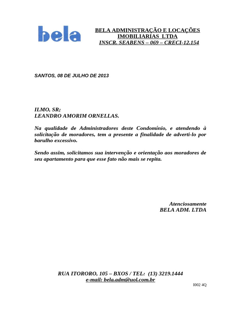 carta ref barulho 2 | PDF