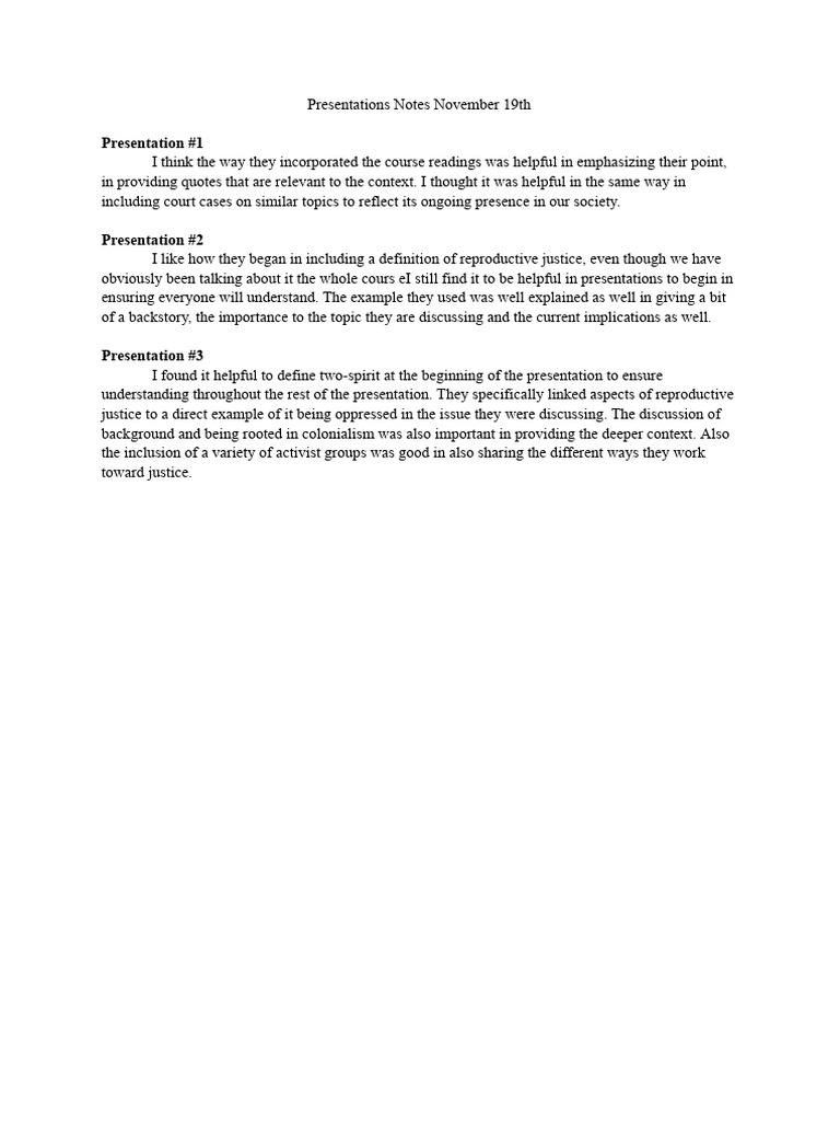 Presentation Notes Day 2 Pdf