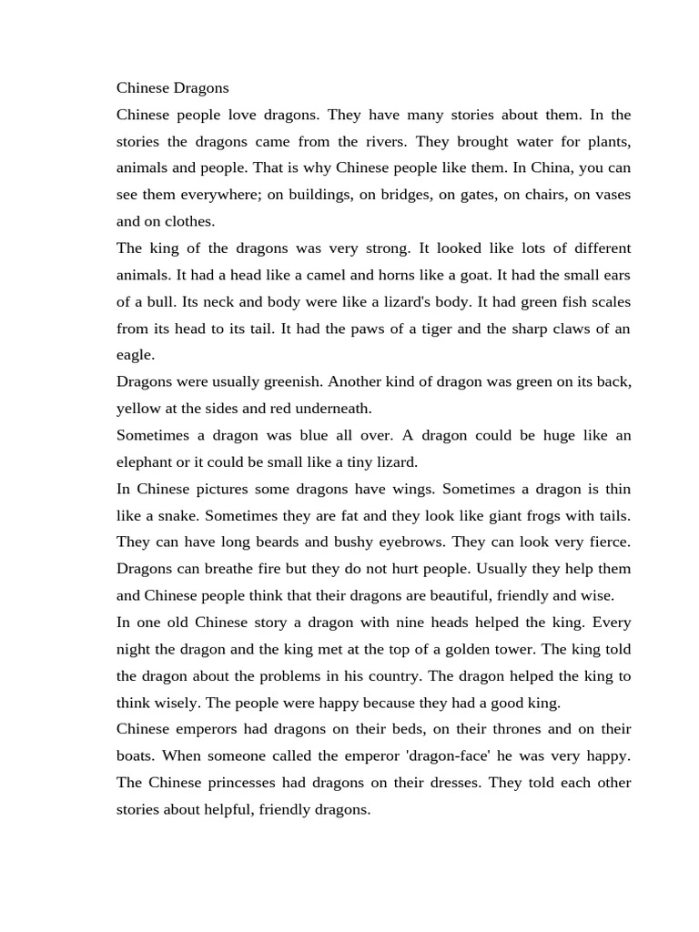 Unit 2 Chinese Dragons | PDF