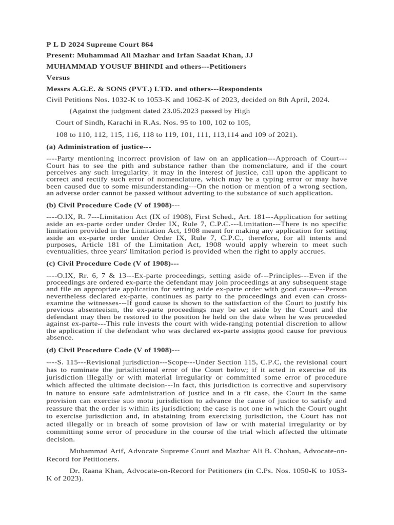 Ex-Parte Order and Proceedings | PDF | Lawsuit | Judgment (Law)