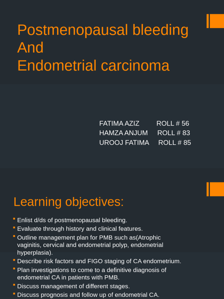 12.postmenopausal Bleeding and Endometrial Ca2 | PDF | Menopause | Cancer