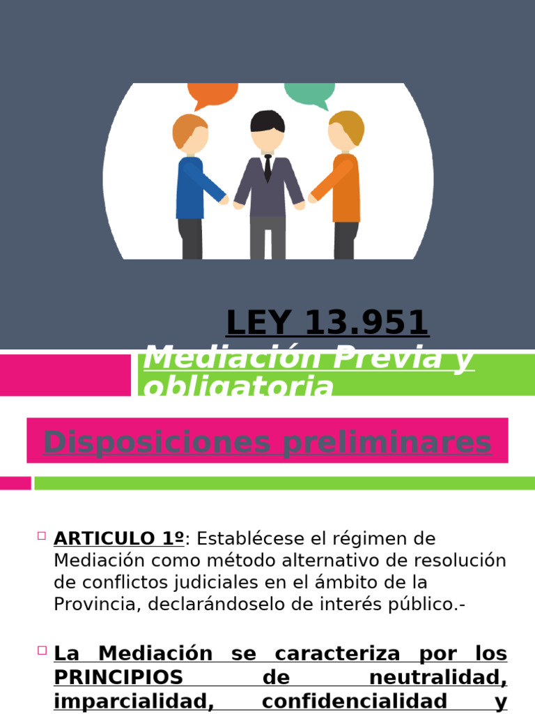 Ley 13951 Sole | PDF | Mediación | Judicaturas