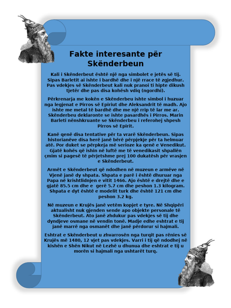 Fakte Interesante Per Skenderbeun | PDF