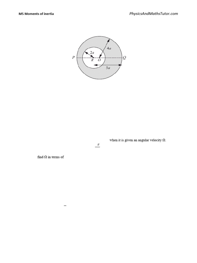 M5 Moments of Inertia | PDF | Rotation Around A Fixed Axis | Rotation
