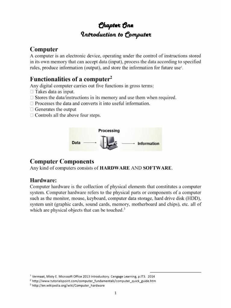 Introduction To Computers | PDF