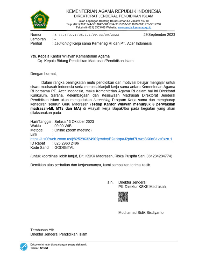 3okt2023 Und Launching ACER | PDF | Kesehatan Holistik