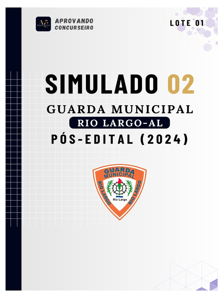 Simulado 02 - GM Rio Largo | PDF | Lesão corporal (crime) | Crimes
