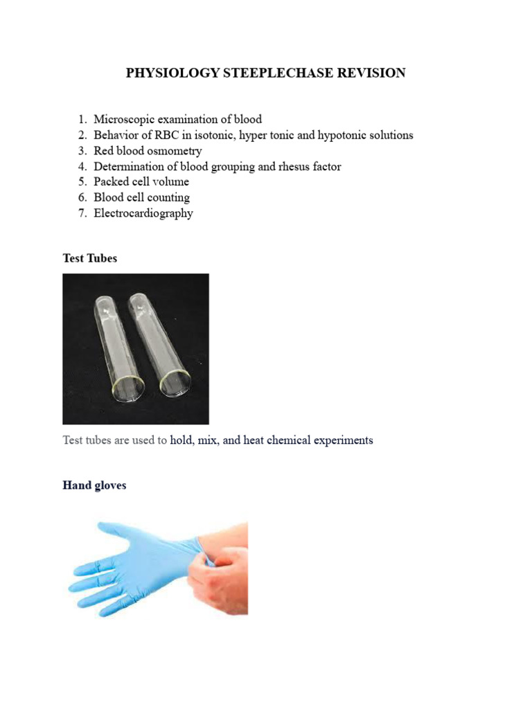 Physiology Steeplechase Revision | PDF | Blood | Electrocardiography