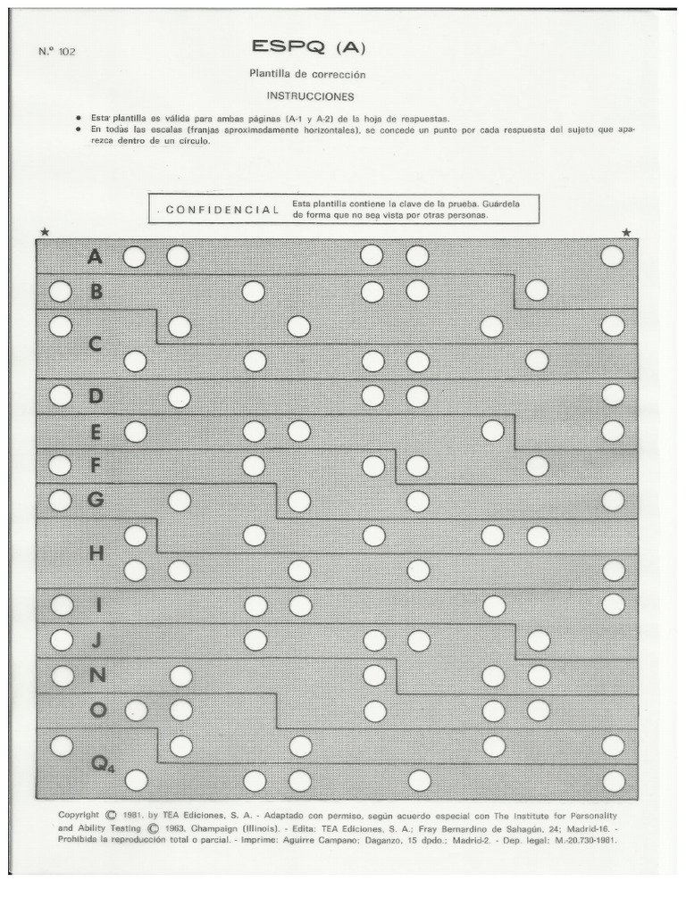 Plantilla de Correción | PDF