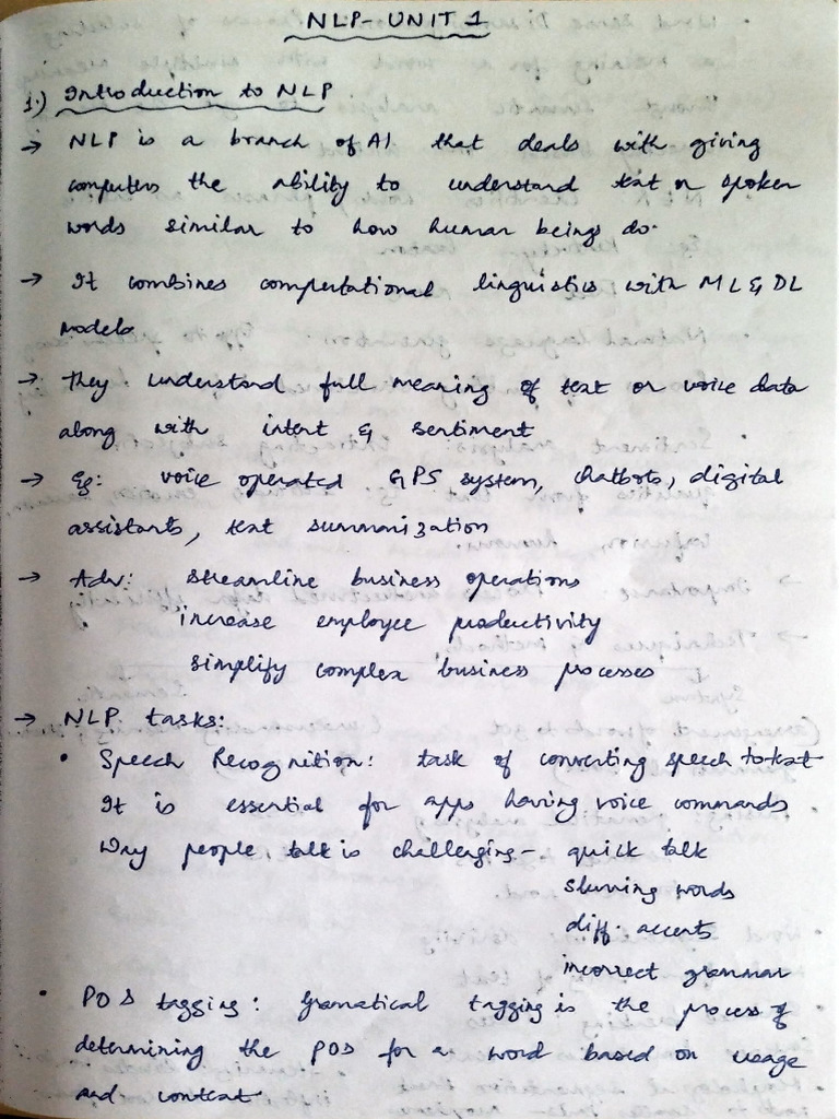 NLP Unit 1 | PDF
