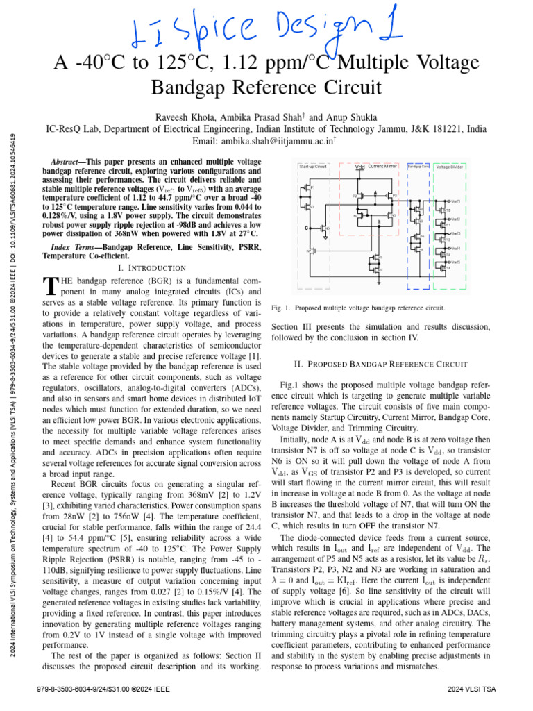 A 40C To 125C 1.12 PPM C Multiple Voltage Bandgap Reference Circuit ...