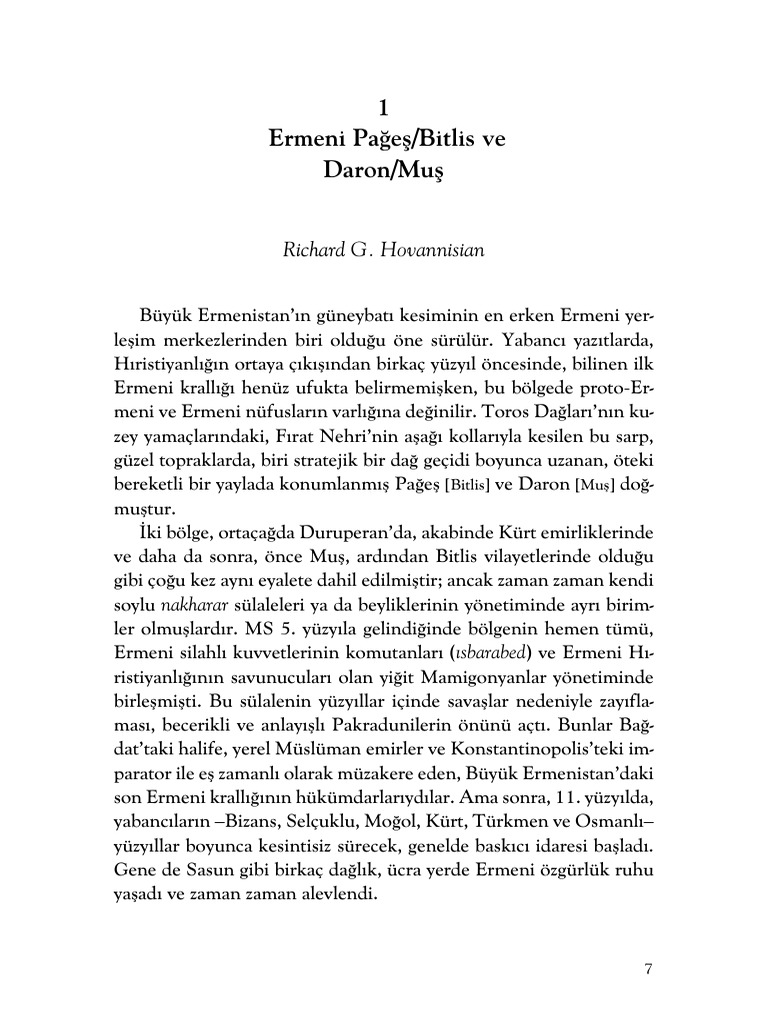 Bitlis Ve Muş Ermenileri | PDF