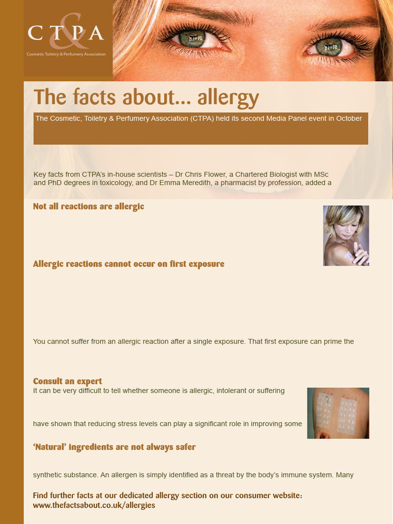 Facts About Allergy | PDF | Allergy | Medical Specialties