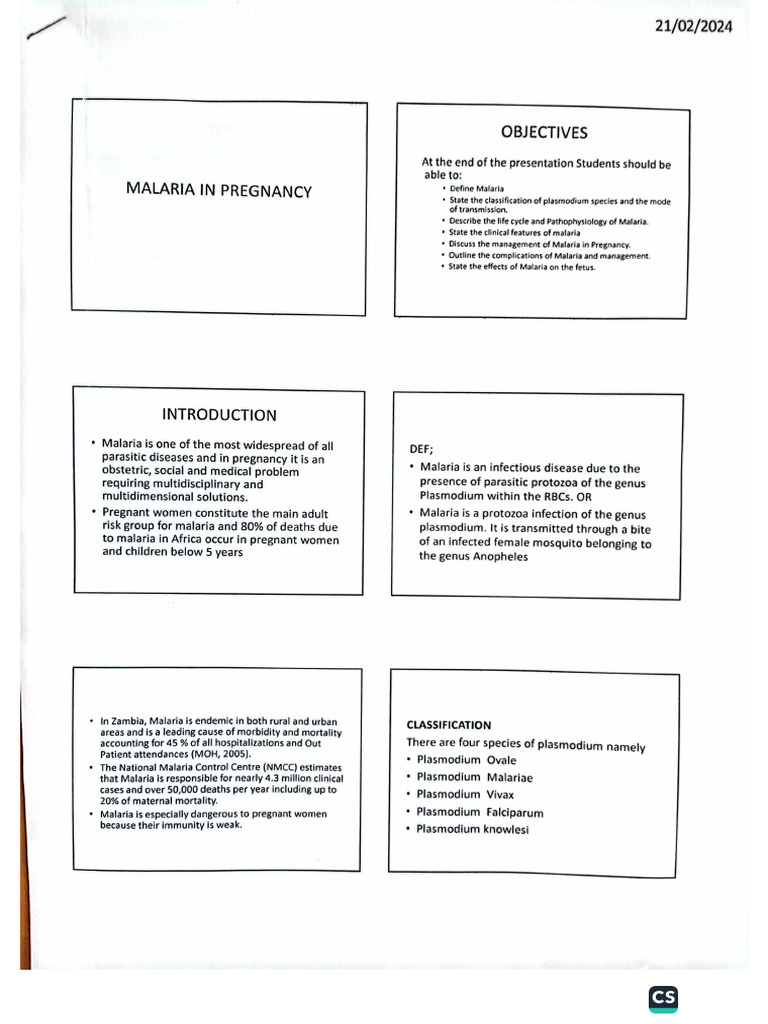 IRH Malaria in Pregnancy | PDF | Technology & Engineering