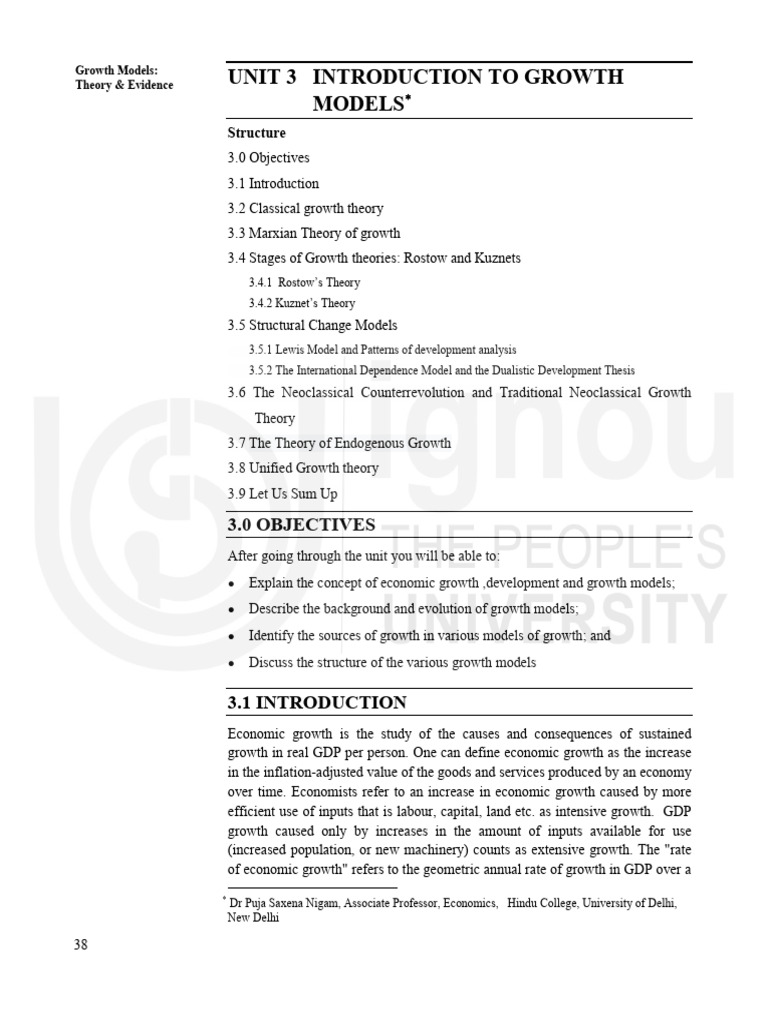 Unit 3 | PDF | Economic Growth | Economics