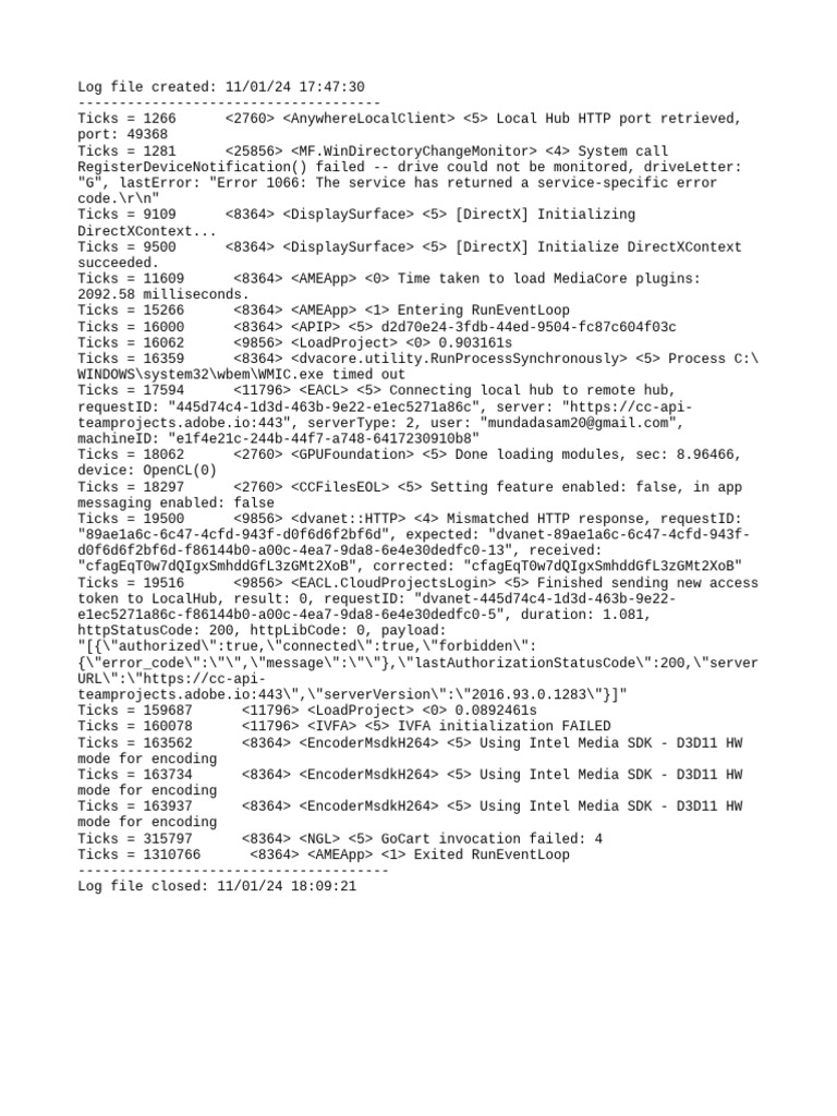 Adobe Media Encoder Log | PDF | Computer Science | Computer Architecture