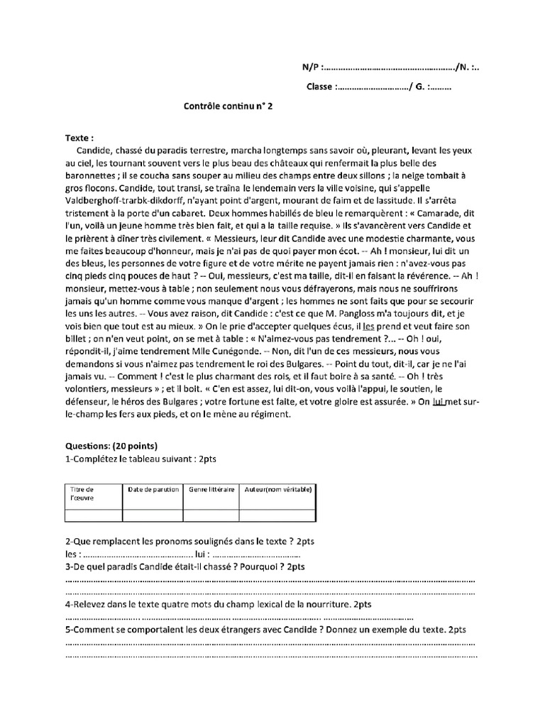 Chapitre 3 Candide | PDF