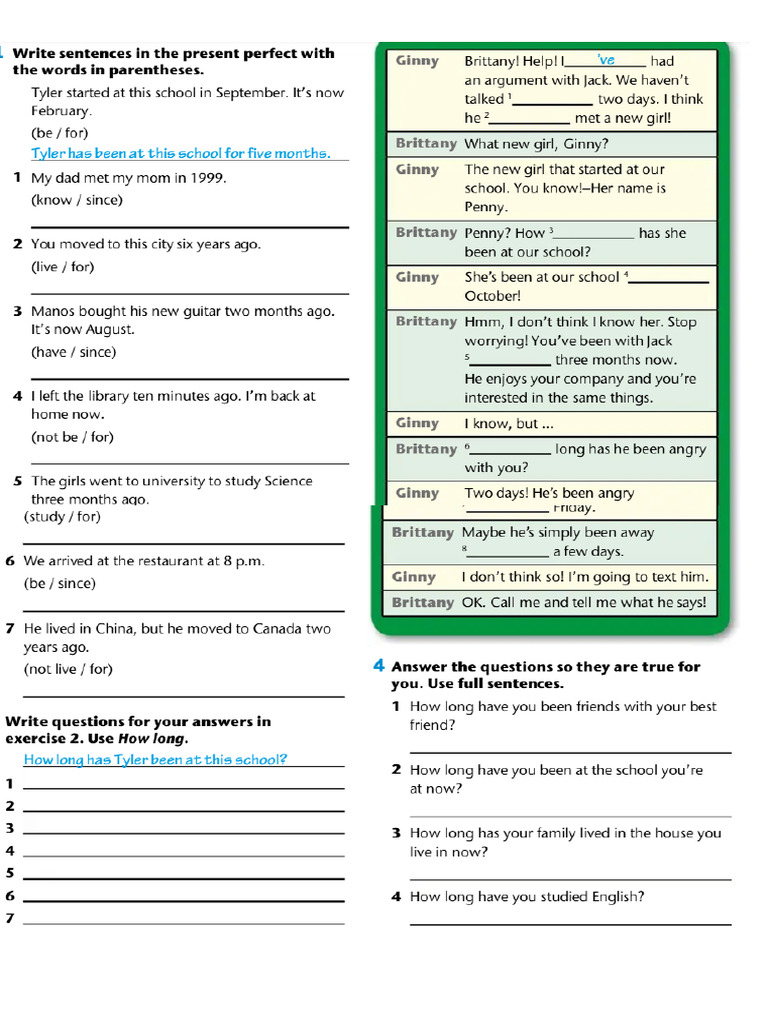 Link It Present Perfect Grammar | PDF