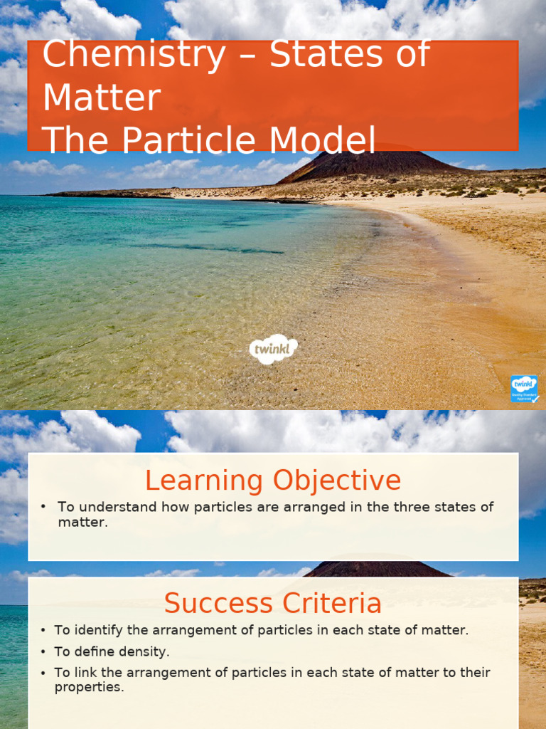 States of Matter Particle Model PowerPoint | PDF | Gases | Matter