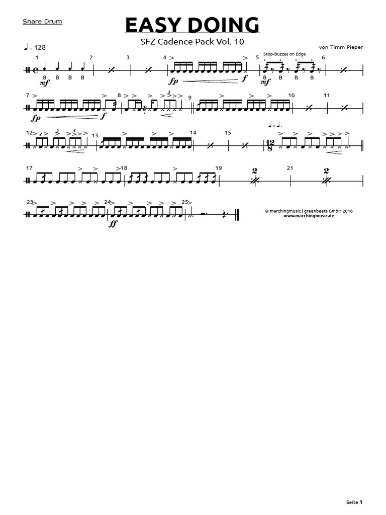 EASY DOING - Street Cadence-1-9-5 | PDF